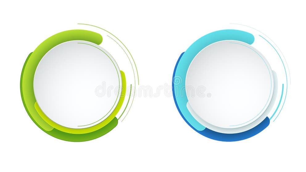 Modern Vector Abstract Round Banner Set. Template for Use in Web or ...