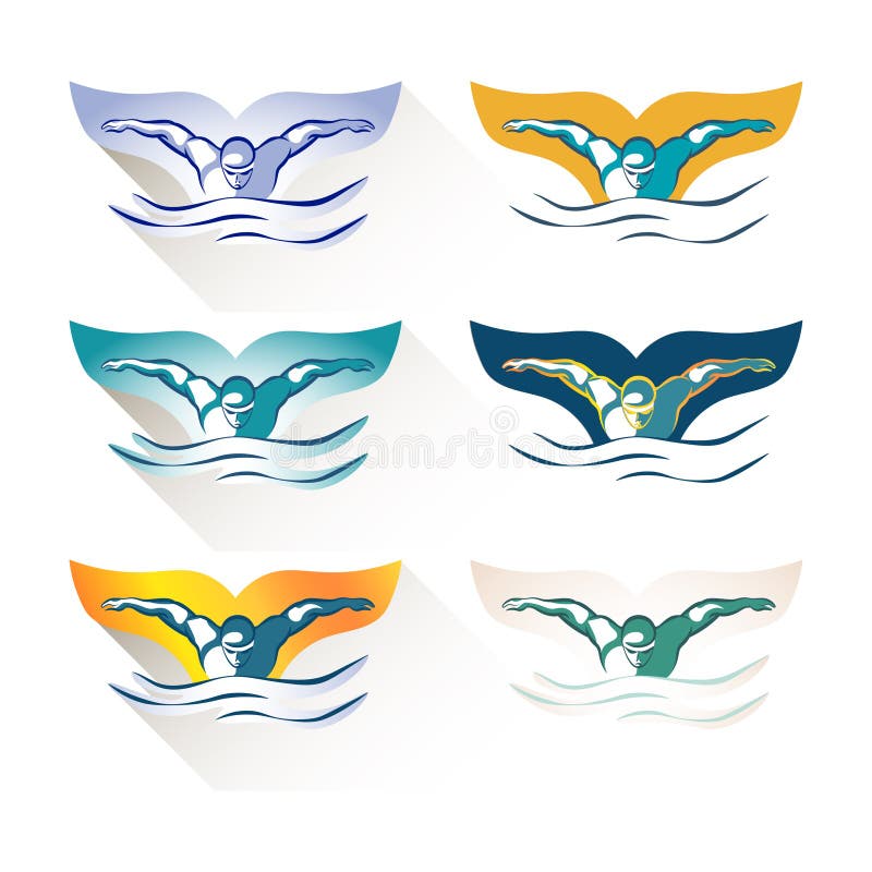 Swimming Logo Designs Vector, Creative Swimmer Logo Vector Stock Vector ...