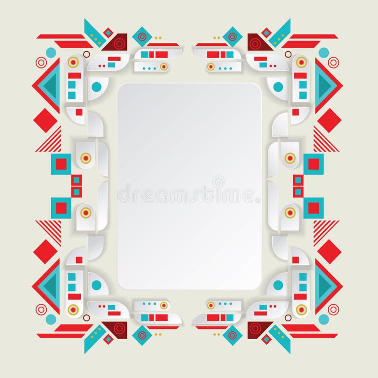 Modern Vector Aztec Frame for Material Design Stock Vector ...