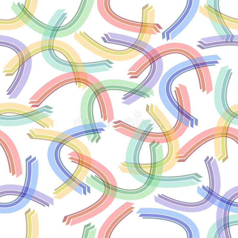 Modern Vector Background Tile with Pastel Overlapping Bows on White ...