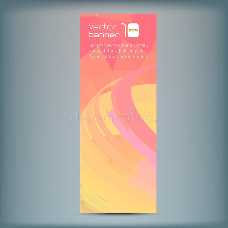 Modern Vector Banner with Rounded Lines Stock Vector - Illustration of ...