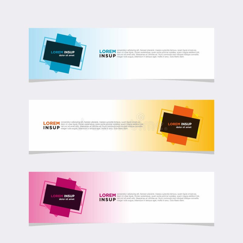 Modern Vector Banner Web Background Abstract Design Template Stock ...