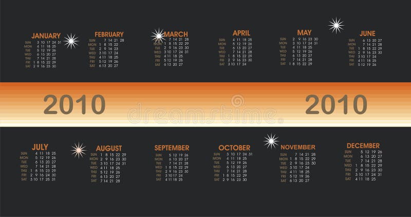 Modern Vector Calendar.2010 Stock Vector - Illustration of colorful ...