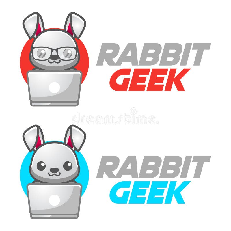 Modern Vector Flat Design Simple Minimalist Logo Template of Rabbit ...