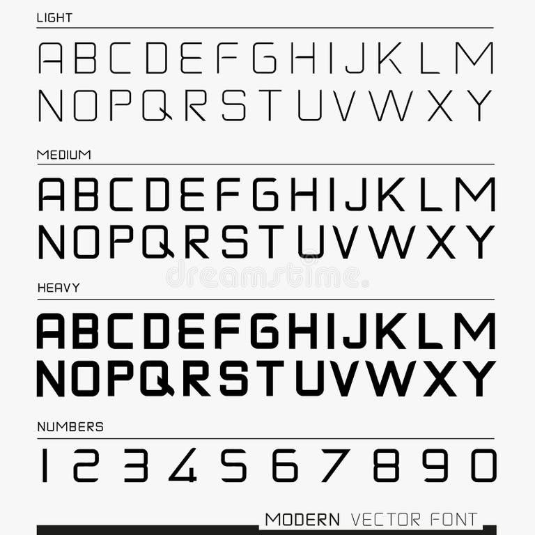 Modern Vector Font stock vector. Illustration of type - 30318593