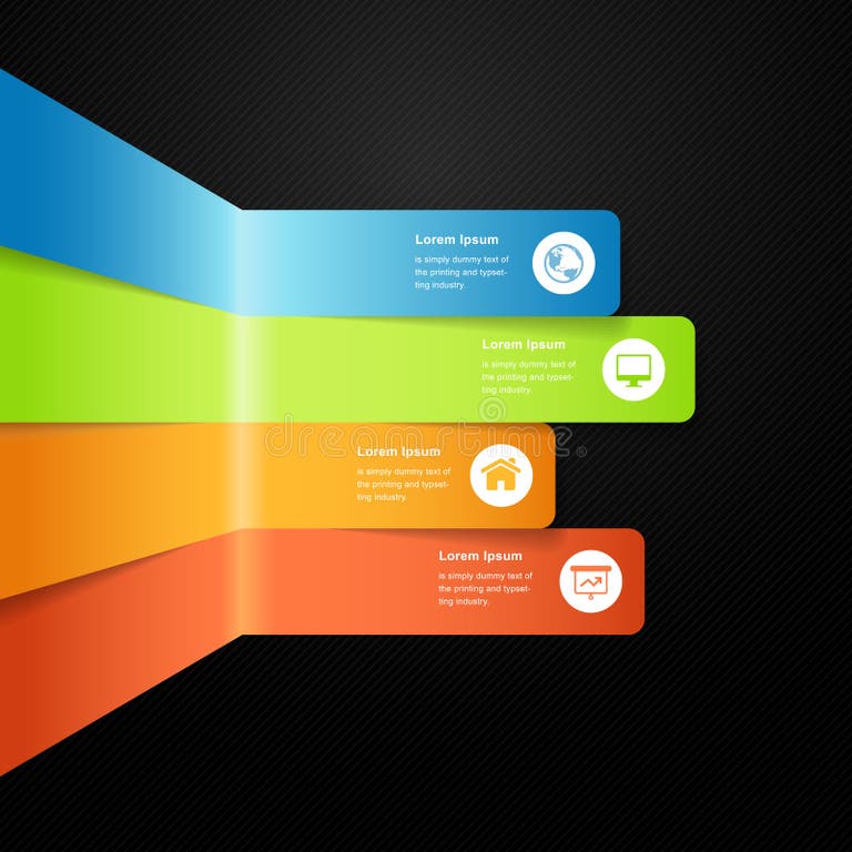 Modern Vector Full Color Info Graphic Bar Stock Vector - Illustration ...