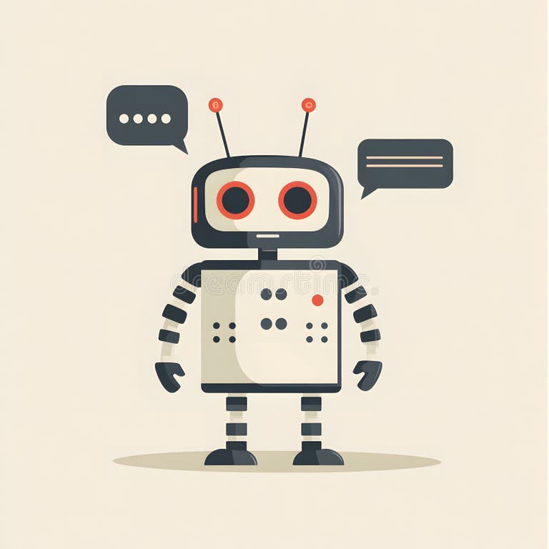 A Modern Vector Illustration of an AI Chat Bot, Represented As a ...