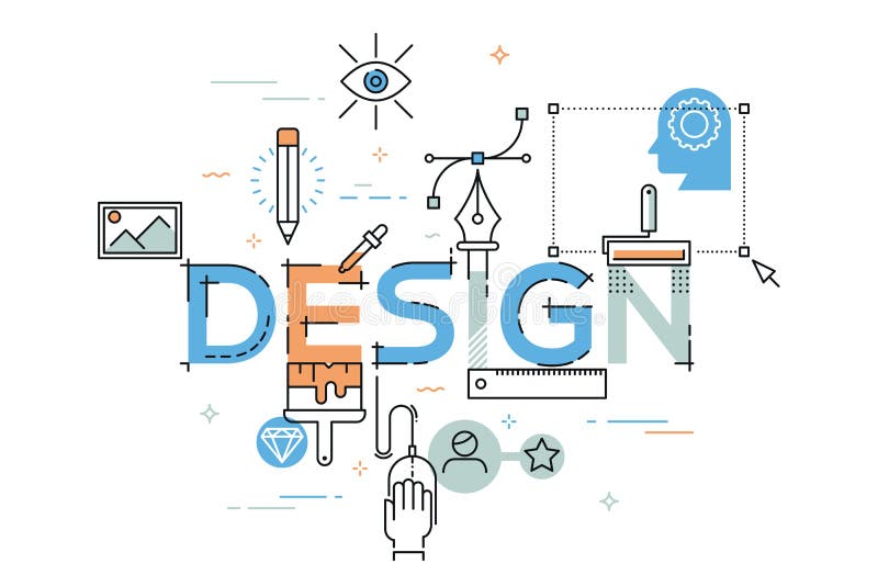 Modern Vector Illustration Concept of Word Design Stock Vector ...