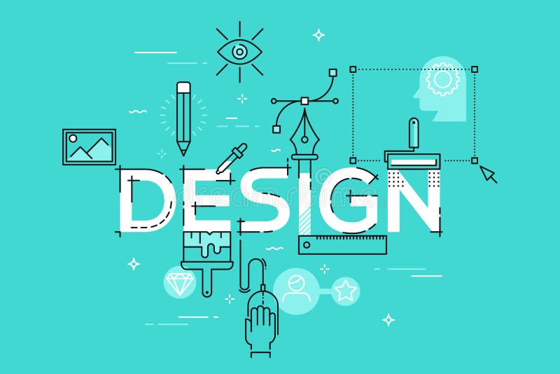 Modern Vector Illustration Concept of Word Design Stock Vector ...