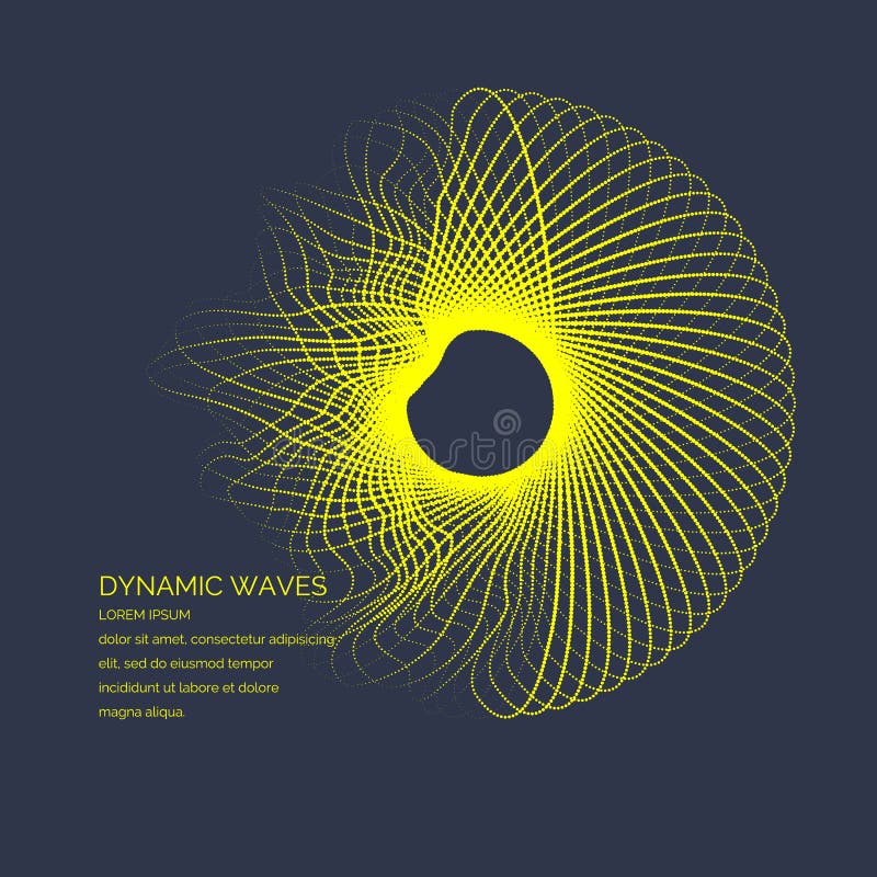 Modern Vector Illustration with a Deformed Circle Shape of the ...