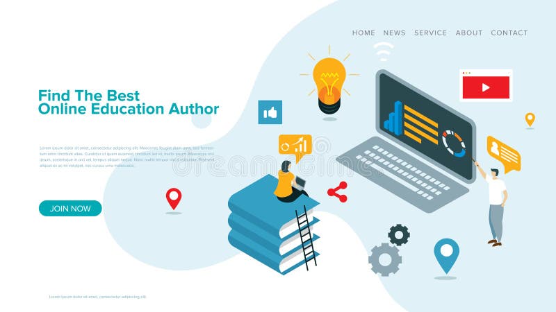 Modern Vector Illustration for E-learning and Online Education Landing ...