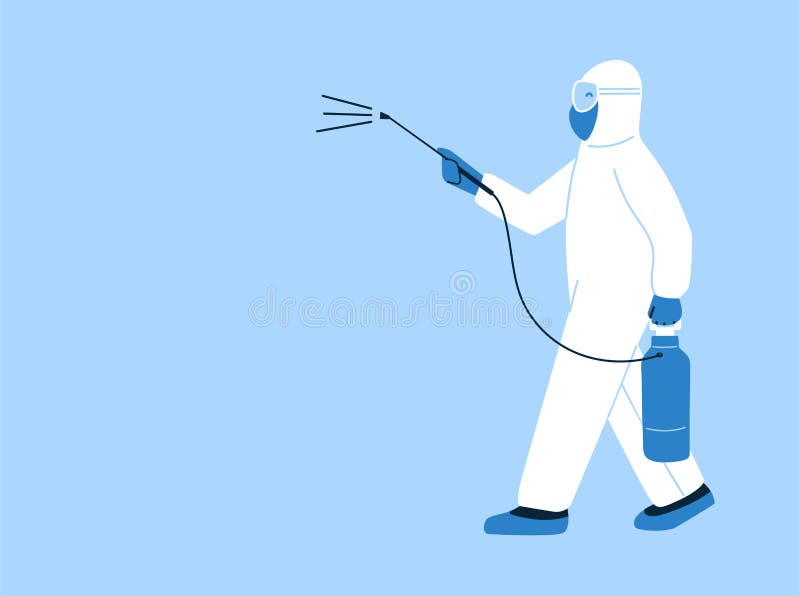 Modern Vector Illustration in Flat Style. Specialist in Protective Suit ...