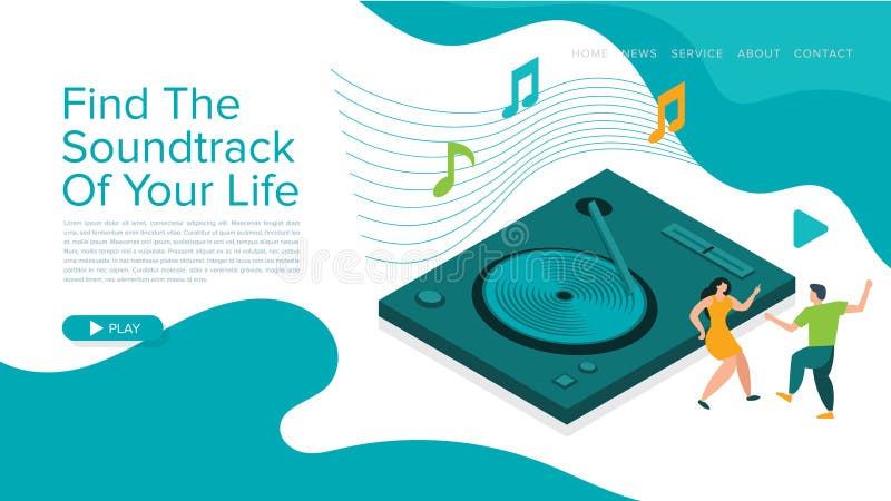 Modern Vector Illustration for Music Website Page or Landing Page ...