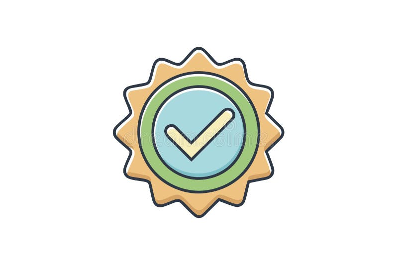 Modern Vector Illustration of a Quality Certification Badge with a ...