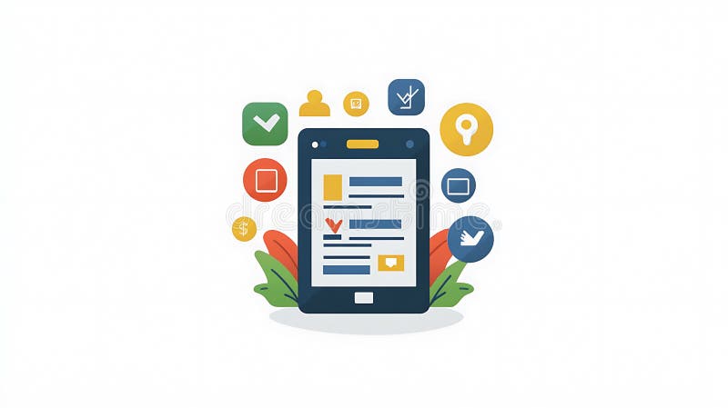 A Modern Vector Illustration of a Tech Company Office, Featuring ...