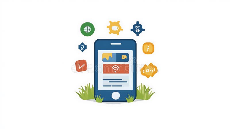 A Modern Vector Illustration of a Tech Company Office, Featuring ...