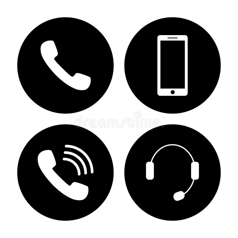 Modern Vector Illustration. Telephone Mobile Headset Icon Stock Vector ...