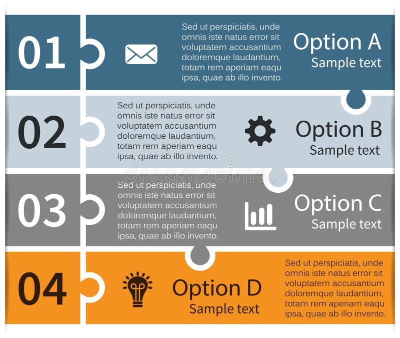 Modern Process Flow Diagram Layout Template - Blue Version Stock Vector ...