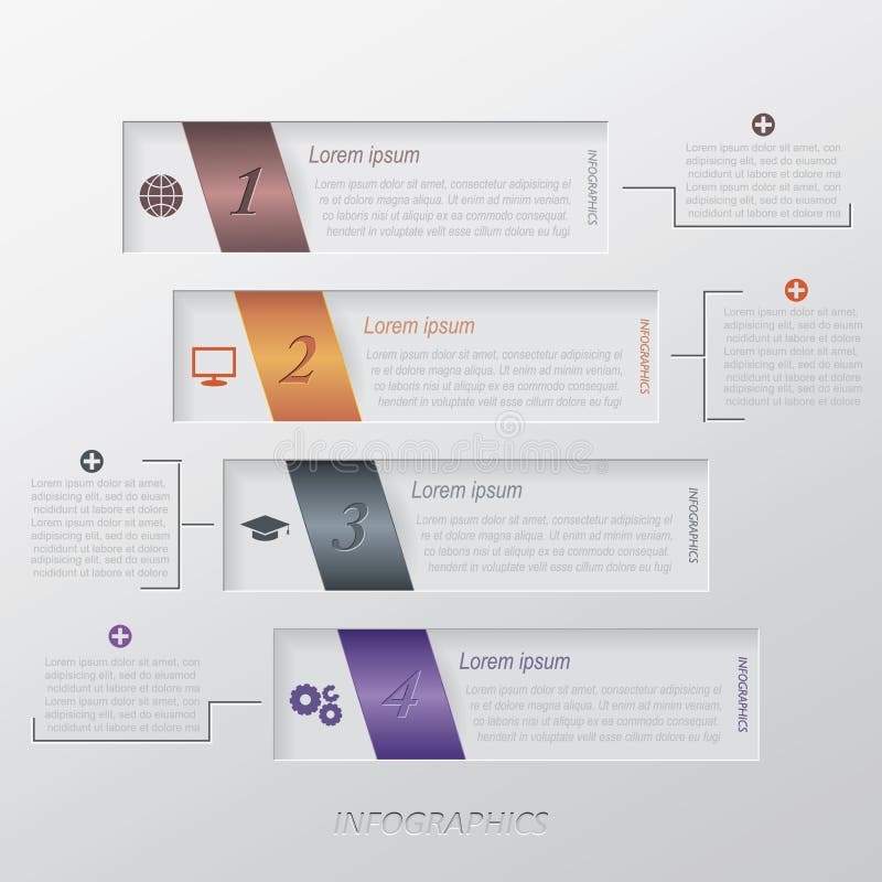 Vector Flat User Interface Ui Infographic Template Design Stock