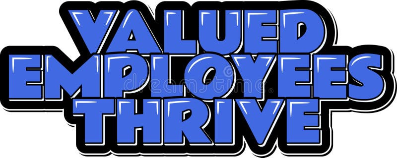 Modern Valued Employees Quote Lettering Stock Vector - Illustration of ...