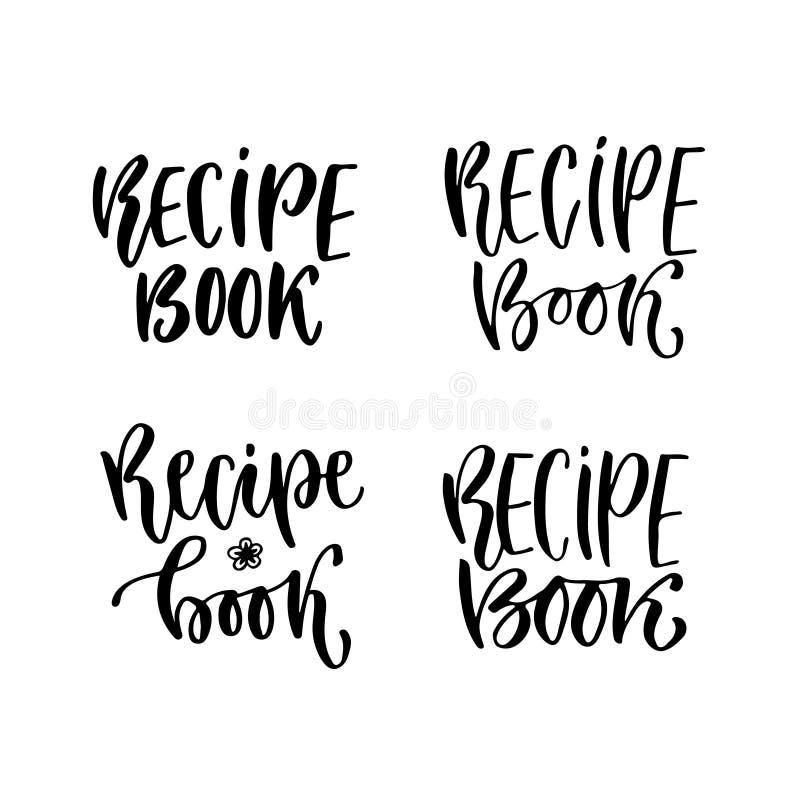 Recipe Book Calligraphy Stock Illustrations – 170 Recipe Book ...