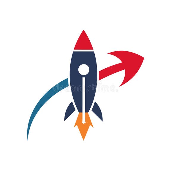 Rocket and Arrow Combination Logo Vector Design Stock Vector ...