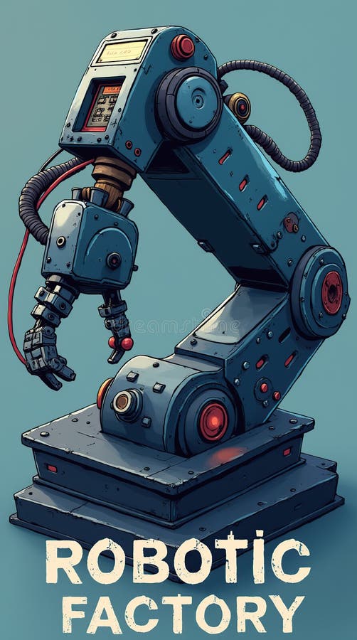 Modern Vector Logo Featuring Robotic Arm and Industrial Precision Stock ...