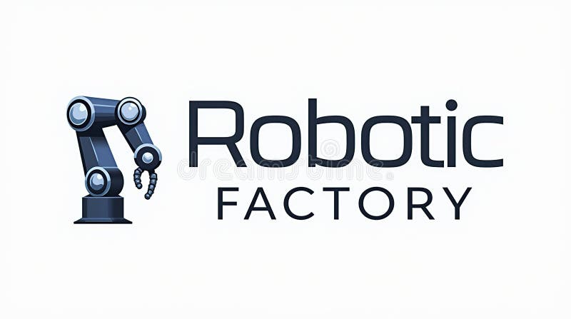 Modern Vector Logo Featuring Robotic Arm and Innovative Design Stock ...