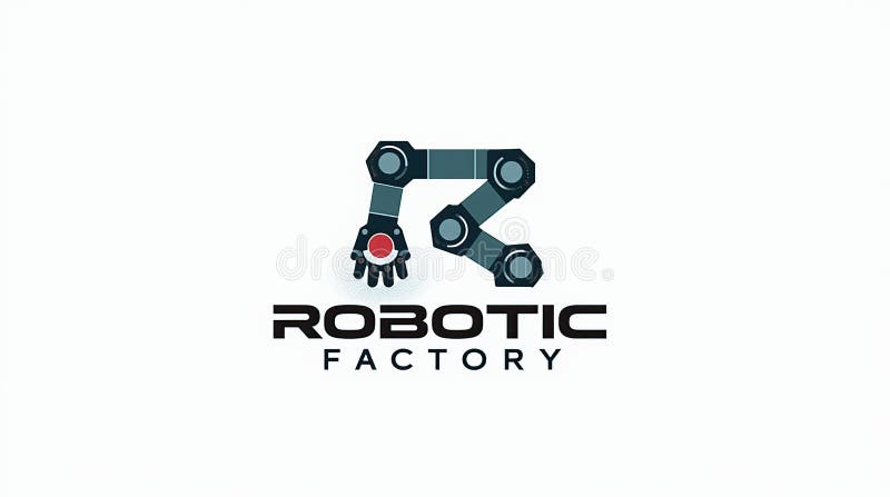 Modern Vector Logo Featuring Robotic Arms Precision Innovation Stock ...