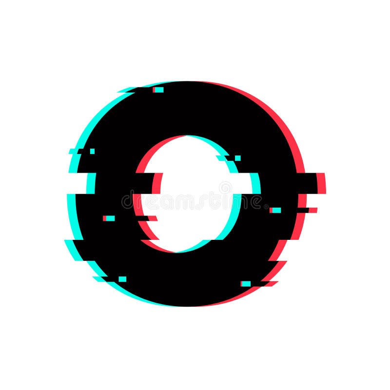 Vector Logo Letter R Glitch Distortion Stock Vector - Illustration of ...