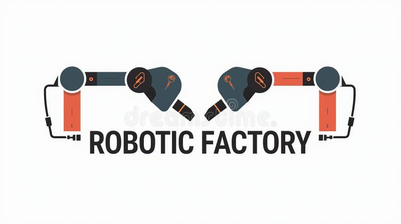 Modern Vector Logo of Robotic Arms Showcasing Innovation Stock ...