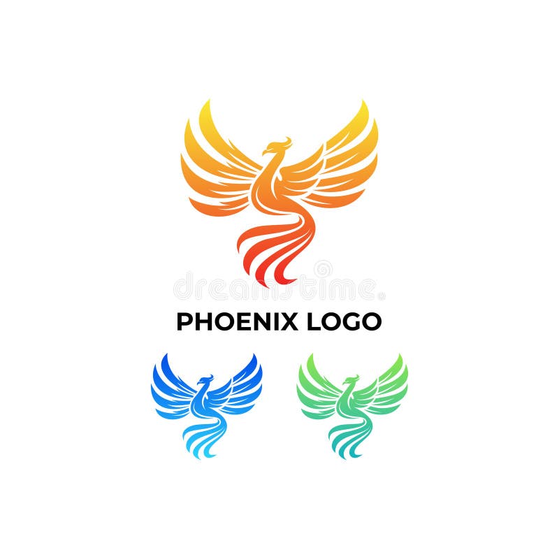 Modern Vector Phoenix Bird Symbol and Logo Design Vector Illustration ...