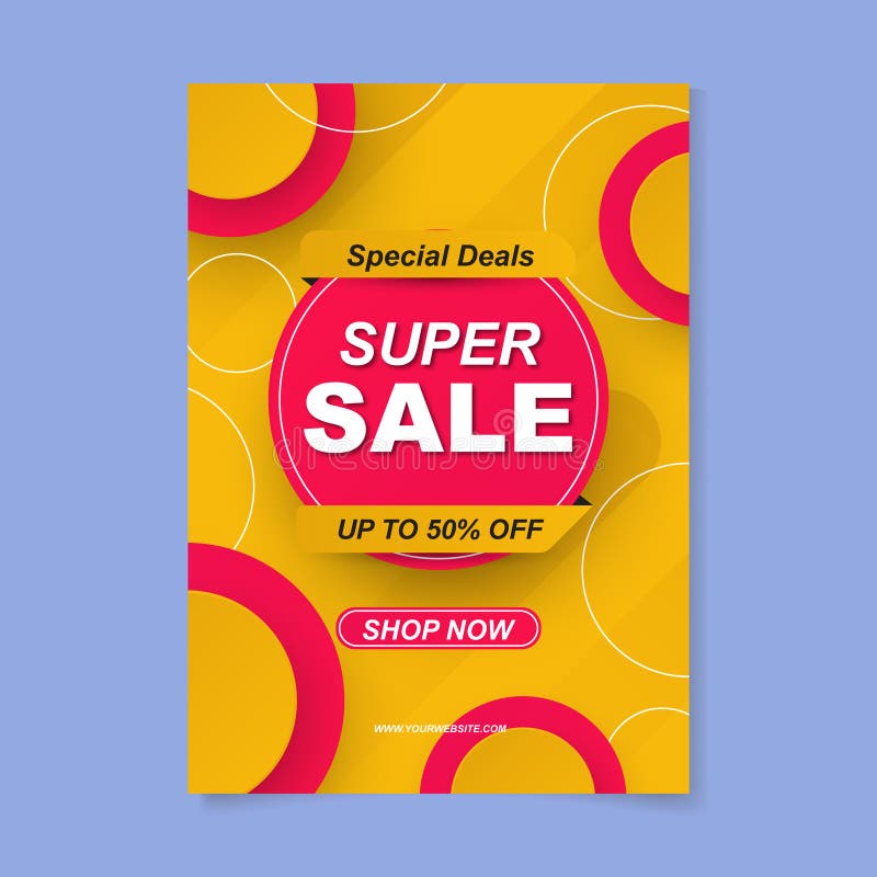 Modern Vector Poster Template with Dynamic Shapes and Bold Typography ...