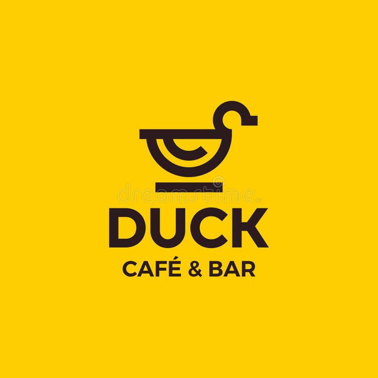 Modern Vector Professional Sign Logo Duck Cafe Stock Illustration ...