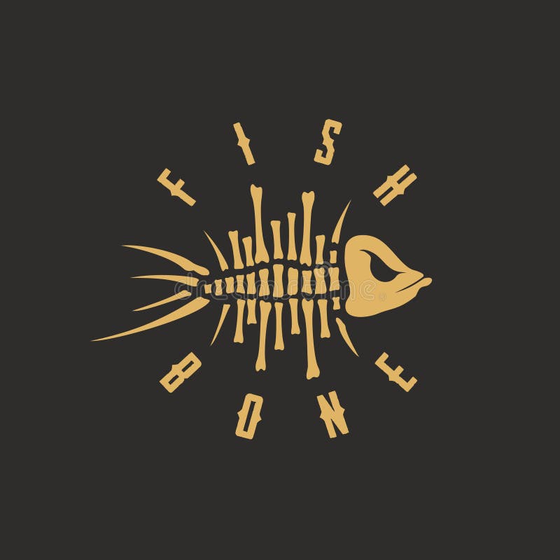Modern Vector Professional Sign Logo Fish Bone Stock Illustration ...