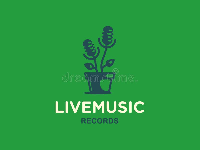 Modern Vector Professional Sign Logo Live Music Stock Illustration ...