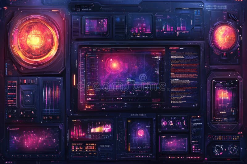 Modern Vector Set for User Interface HUD: Frames, Windows, an Stock ...