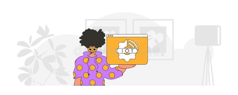 .a Modern, Vector.style Character Sits on the Floor Holding an Internet ...