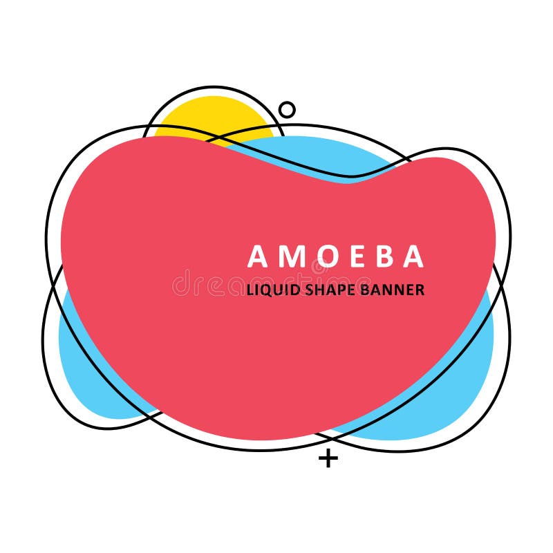 Bubble Circle Wavy Banner. Modern Vector Template. Memphis Liquid Shape ...