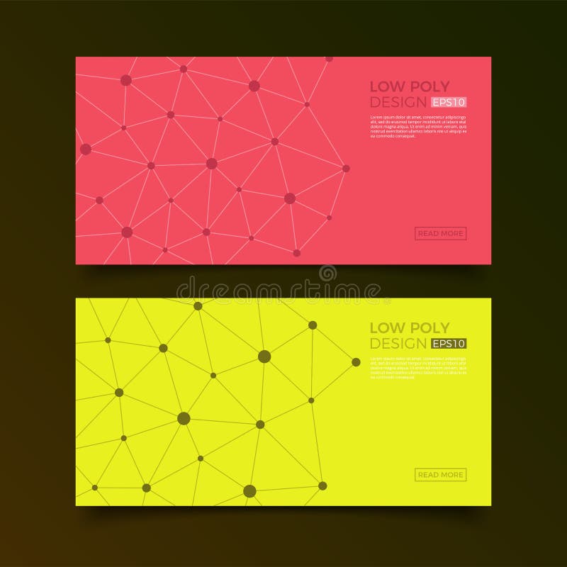 Modern Vector Templates. Abstract Geometric Background with Connected ...