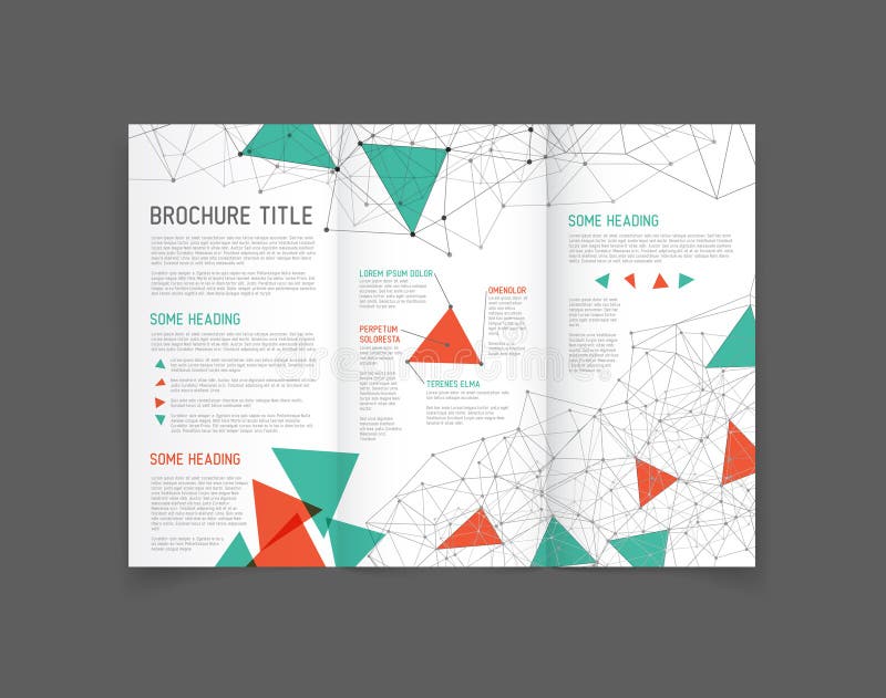 Three Fold Brochure Template, Corporate Flyer or Cover Design in Green ...