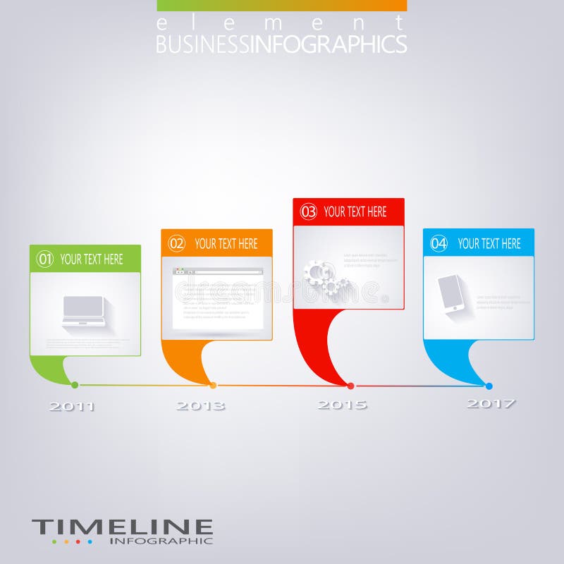 Modern Vector Timeline Design Template Stock Vector - Illustration of ...