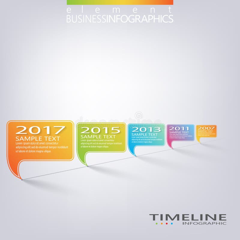 Modern Timeline Design Template on Dark Background Stock Illustration ...