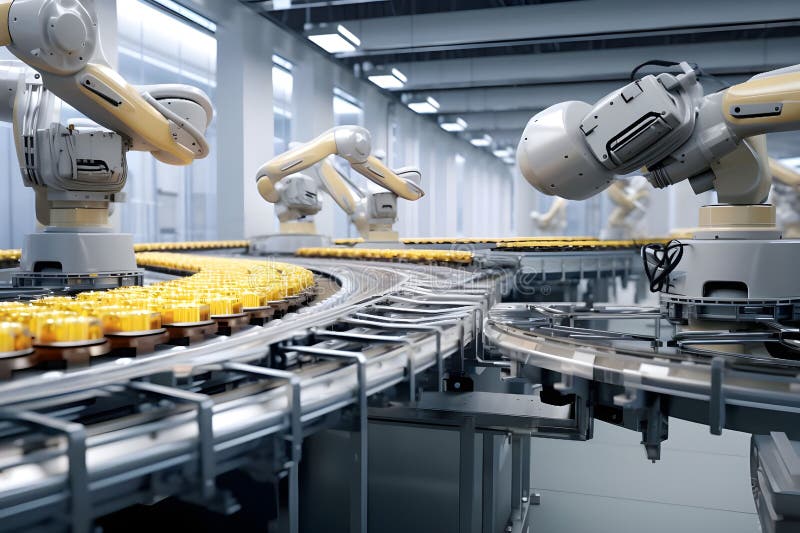 Modern Vegetable Robot in Factory - Ai Generated Stock Illustration ...