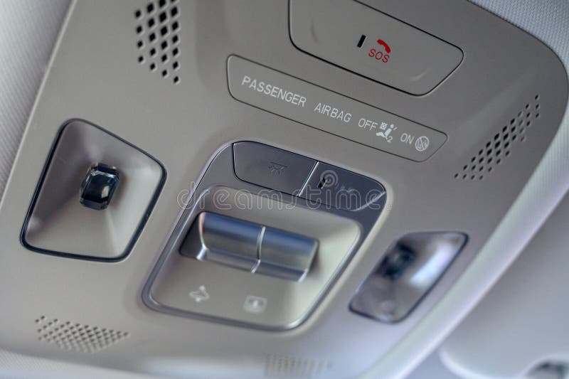 Modern Vehicle Overhead Control Panel Featuring Advanced Safety and ...