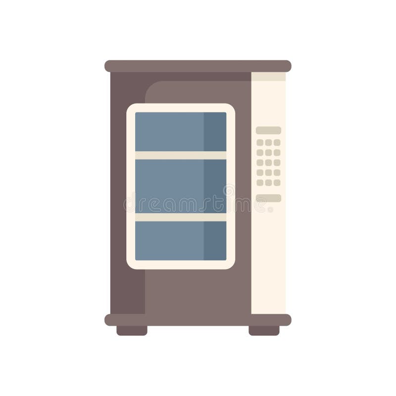 Modern Vending Machine Dispensing Drinks and Snacks Stock Illustration ...