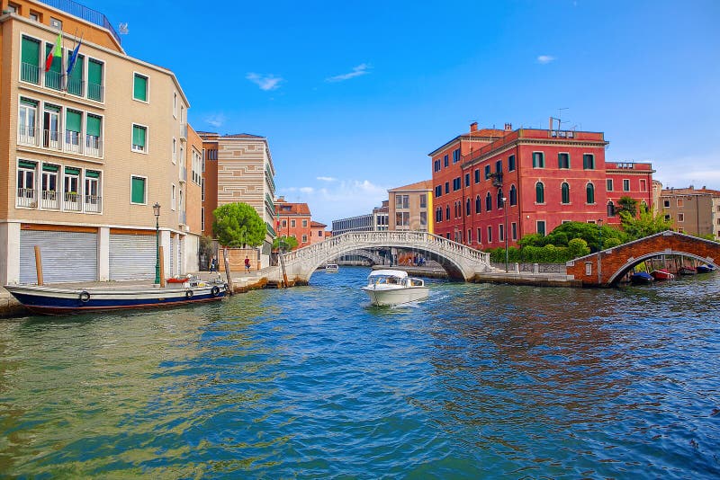 Modern Venice stock photo. Image of gondolas, sail, taxi - 128559918