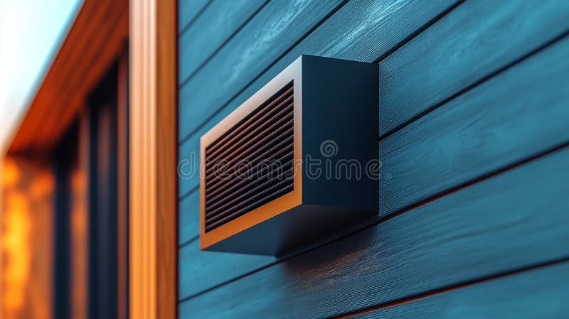 Modern Vent on a Building Exterior Wall. Stock Photo - Image of ...