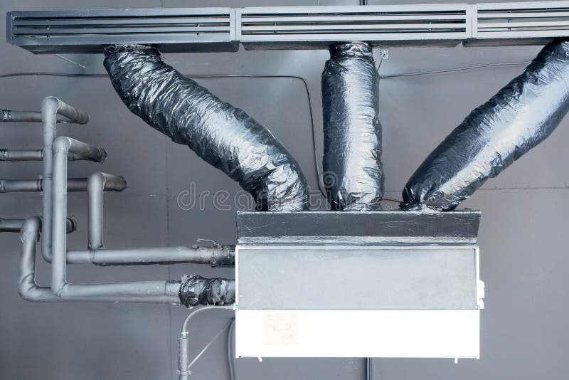 Modern Ventilation System with Pipe Outlets Close 库存图片 - 图片 包括有 布琼布拉 ...