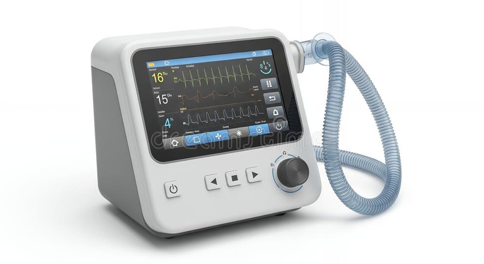 Modern Ventilator with Digital Display Used for Respiratory Support in ...